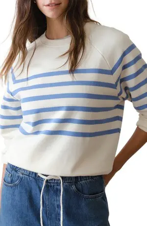 Marine Layer Cloud 9 Fleece Stripe Sweatshirt