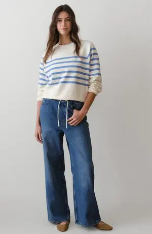 Marine Layer Cloud 9 Fleece Stripe Sweatshirt