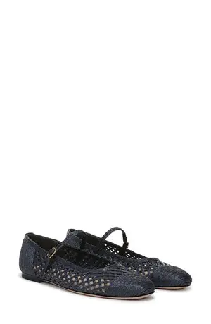 Veronica Beard Ellie Woven Ballet Flat - Navy