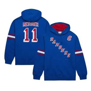 Mitchell & Ness Mark Messier New York Rangers Name & Number Premium Pullover Hoodie