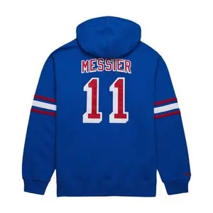 Mitchell & Ness Mark Messier New York Rangers Name & Number Premium Pullover Hoodie