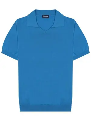 DRUMOHR Cotton Polo - Azure