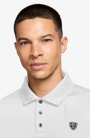Nike Dri-fit Par 5 Golf Polo - White/black