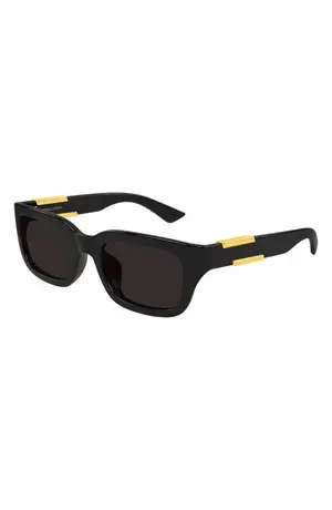 Bottega Veneta 54mm Rectangular Sunglasses - Black