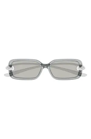 Bottega Veneta 56mm Rectangular Sunglasses Grey