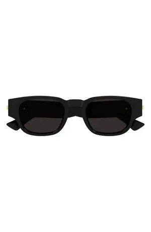 Bottega Veneta 51mm Oval Sunglasses - Black
