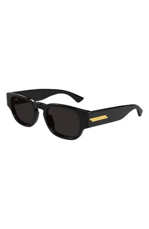 Bottega Veneta 51mm Oval Sunglasses - Black