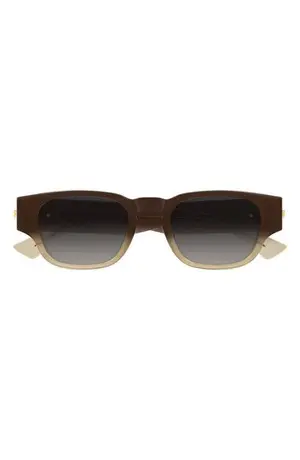 Bottega Veneta 51mm Oval Sunglasses - Honey Light Orange