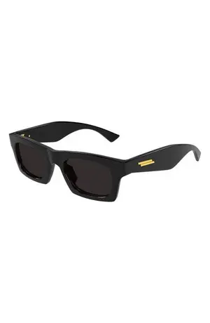 Bottega Veneta 51mm Rectangular Sunglasses - Black