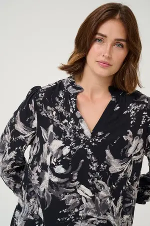 KAFFE Kaisa 3/4 Sleeve A-line Fit Blouse