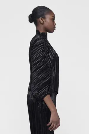 LEEM Plisse Batwing Top