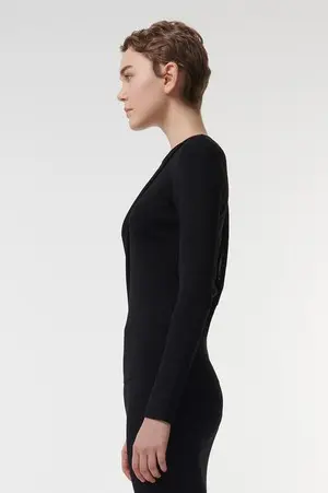 LEEM Knitted Top With Scarf Detail