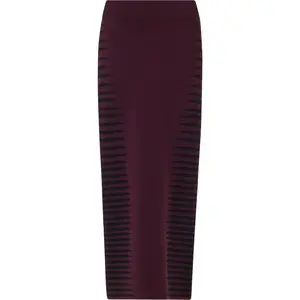LEEM Jacquard Pencil Skirt - Red