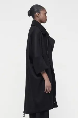 LEEM Boxy Wool-blend Biker Coat