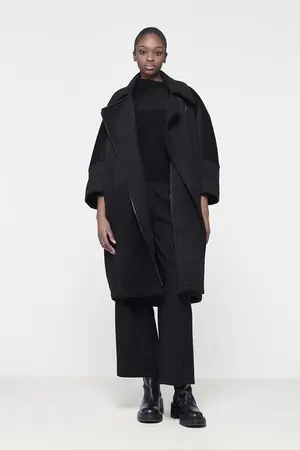 LEEM Boxy Wool-blend Biker Coat