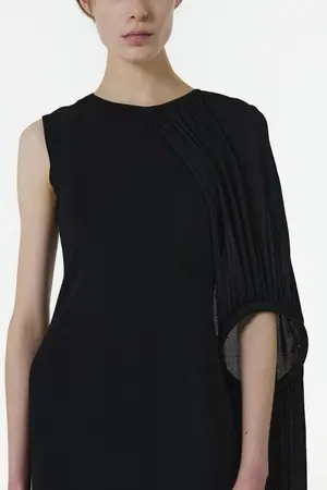 LEEM Asymmetric Shoulder Knit Dress