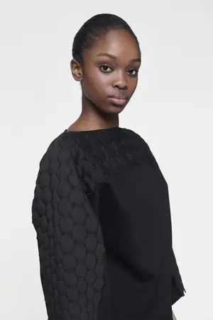 LEEM Quilted Embroidered Top
