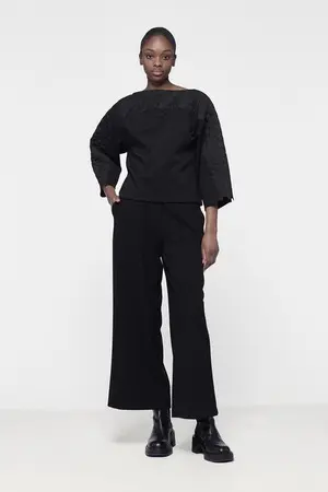 LEEM Quilted Embroidered Top