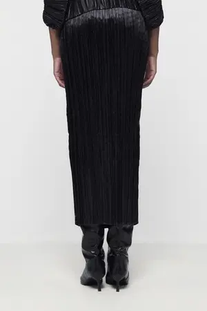 LEEM Fitted Plisse Maxi Skirt