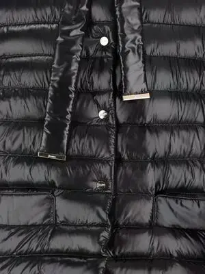 Herno Padded Coat With Neck-tie Detail - Black