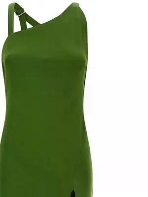 Attico Asymmetric Strap Maxi Dress