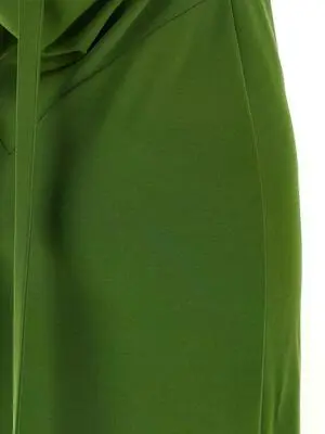 Attico Asymmetric Strap Maxi Dress