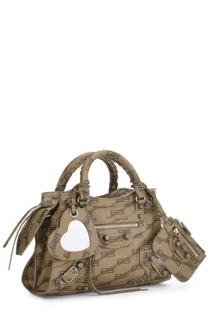 Balenciaga Coated Neo Cagole Shoulder Bag - Brown