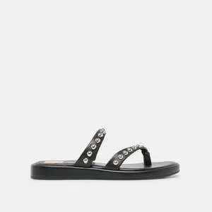DOLCEVITA Amary Stud Sandals - Black Leather