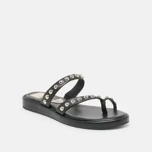 DOLCEVITA Amary Stud Sandals - Black Leather