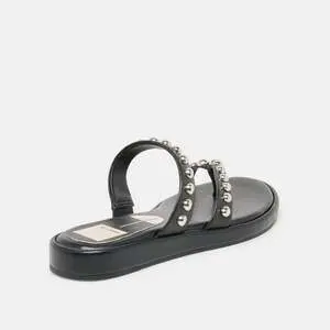 DOLCEVITA Amary Stud Sandals - Black Leather