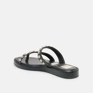 DOLCEVITA Amary Stud Sandals - Black Leather
