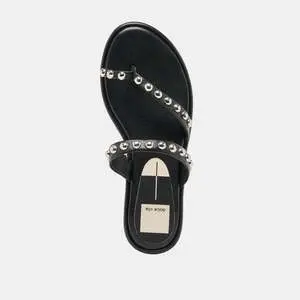 DOLCEVITA Amary Stud Sandals - Black Leather