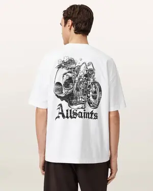 ALLSAINTS Panhead Oversized Graphic T-shirt - Optic White