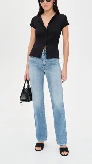 SLVRLAKE Kendra Straight Leg Jeans