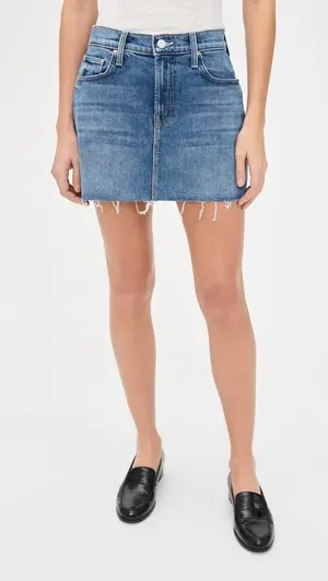 MOTHER The Ditcher Mini Fray Skirt - Heads Or Tails