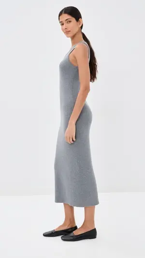 LISA YANG Lexie Ribbed Knit Midi Dress