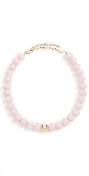 Ettika Power Bead Statement Necklace - Rose Quartz
