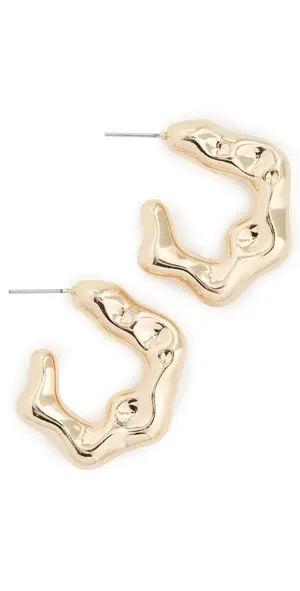 Ettika Bubble Wave Hoop Earrings - Gold