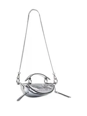 LANCEL Origami Mini Zip Crossbody - Silver