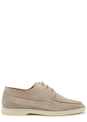 AURELIEN Suede Boat Loafers - Grey