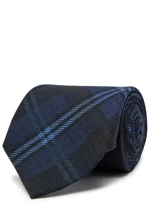 Polo Ralph Lauren Checked Wool Neck Tie - Navy