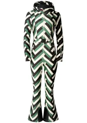 Perfect Moment Tignes Printed Shell Ski Suit - Green