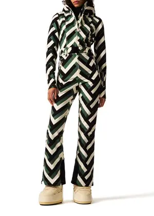 Perfect Moment Tignes Printed Shell Ski Suit - Green