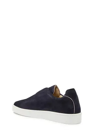 AURELIEN Softey Suede Sneakers - Navy