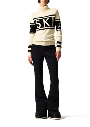 Perfect Moment Schild Roll-neck Merino Wool Sweater - Cream