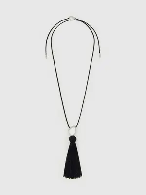 REFORMATION Dolores Tassel Necklace - Silver