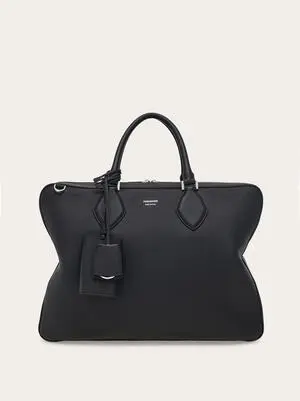 FERRAGAMO Italian Calfskin Tote - Black