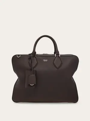 FERRAGAMO Italian Calfskin Tote - Brown