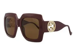 Gucci Square Rectangle Full Rim Sunglasses - Brown (gg1022s/30011773/007)