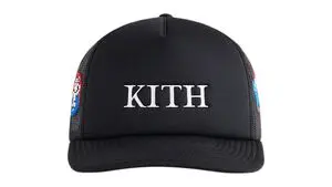 Kith Olympics Heritage Poly Foam Nolan Trucker Hat - Black